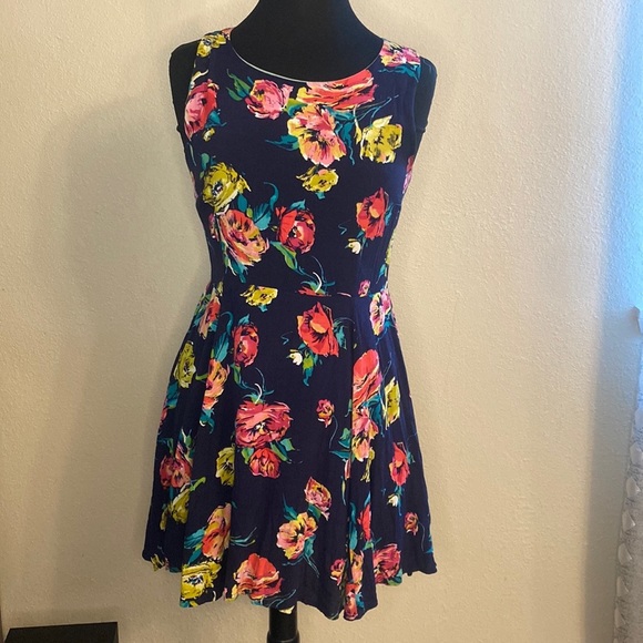 MINKPINK | Dresses | Mink Pink Designer Floral Navy Dress | Poshmark